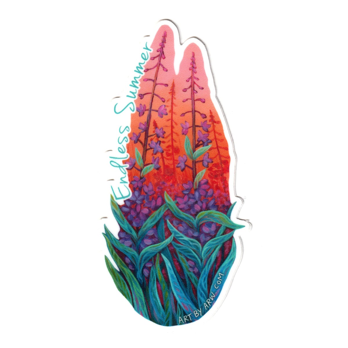 Endless Summer Fireweed Sticker | alaskandesigned