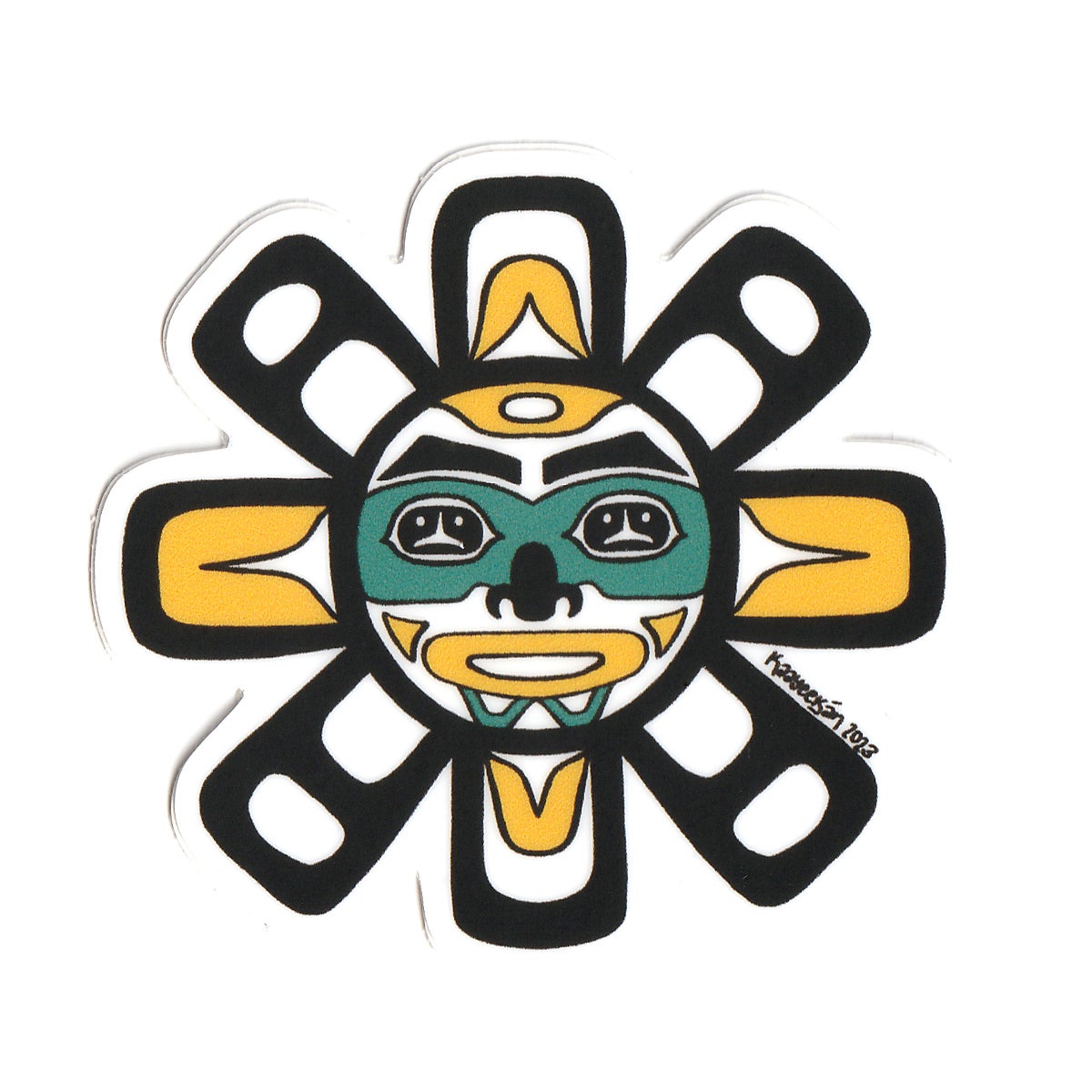 Formline Sun Sticker | alaskandesigned