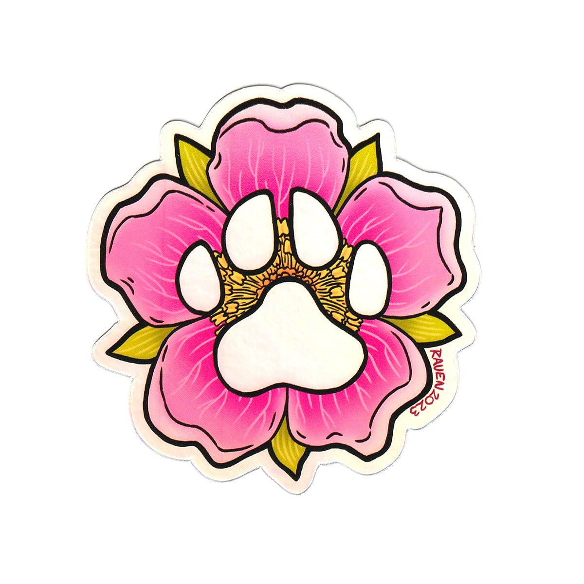 Rose paw Sticker | alaskandesigned