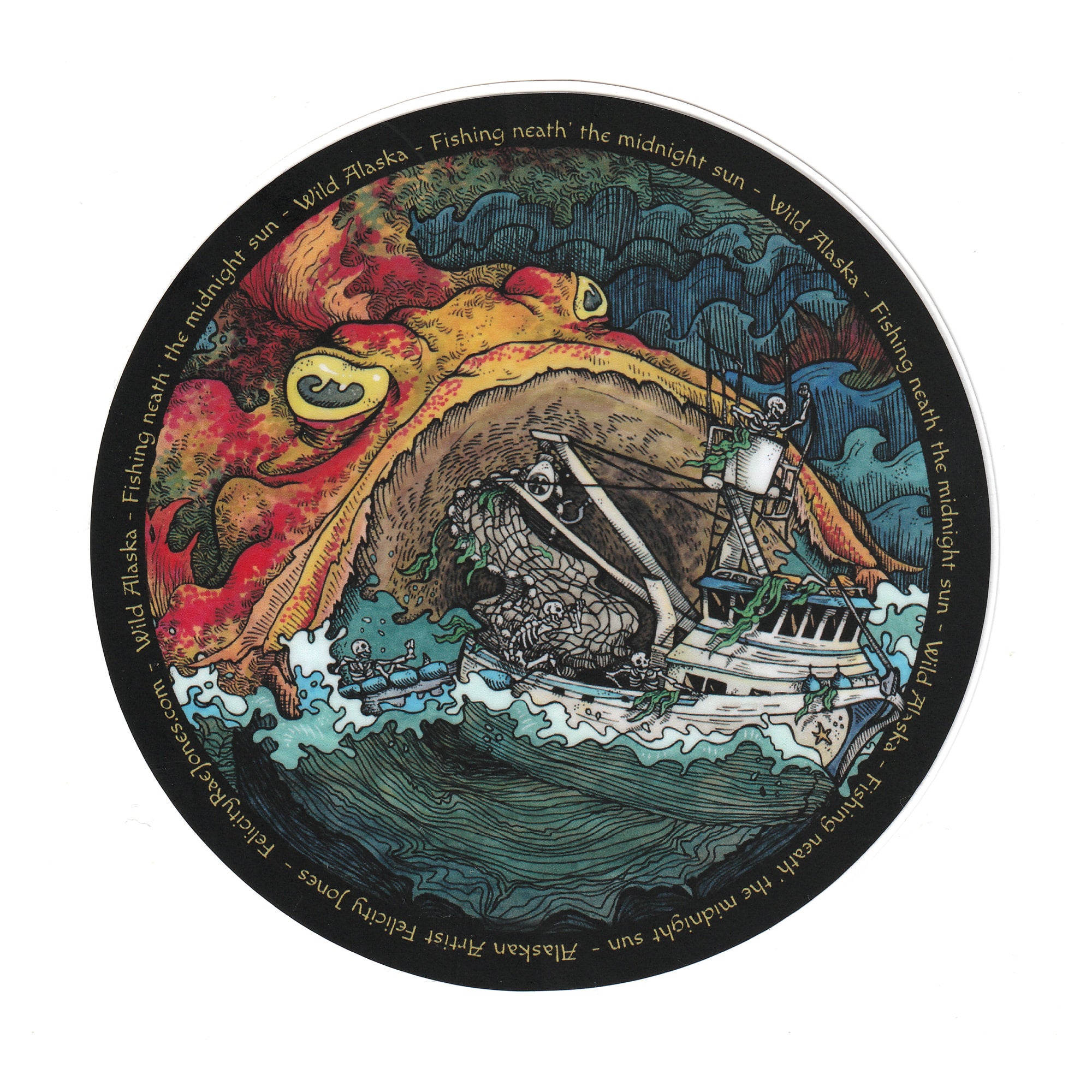 Midnight Sun Sticker | Alaskan Designed