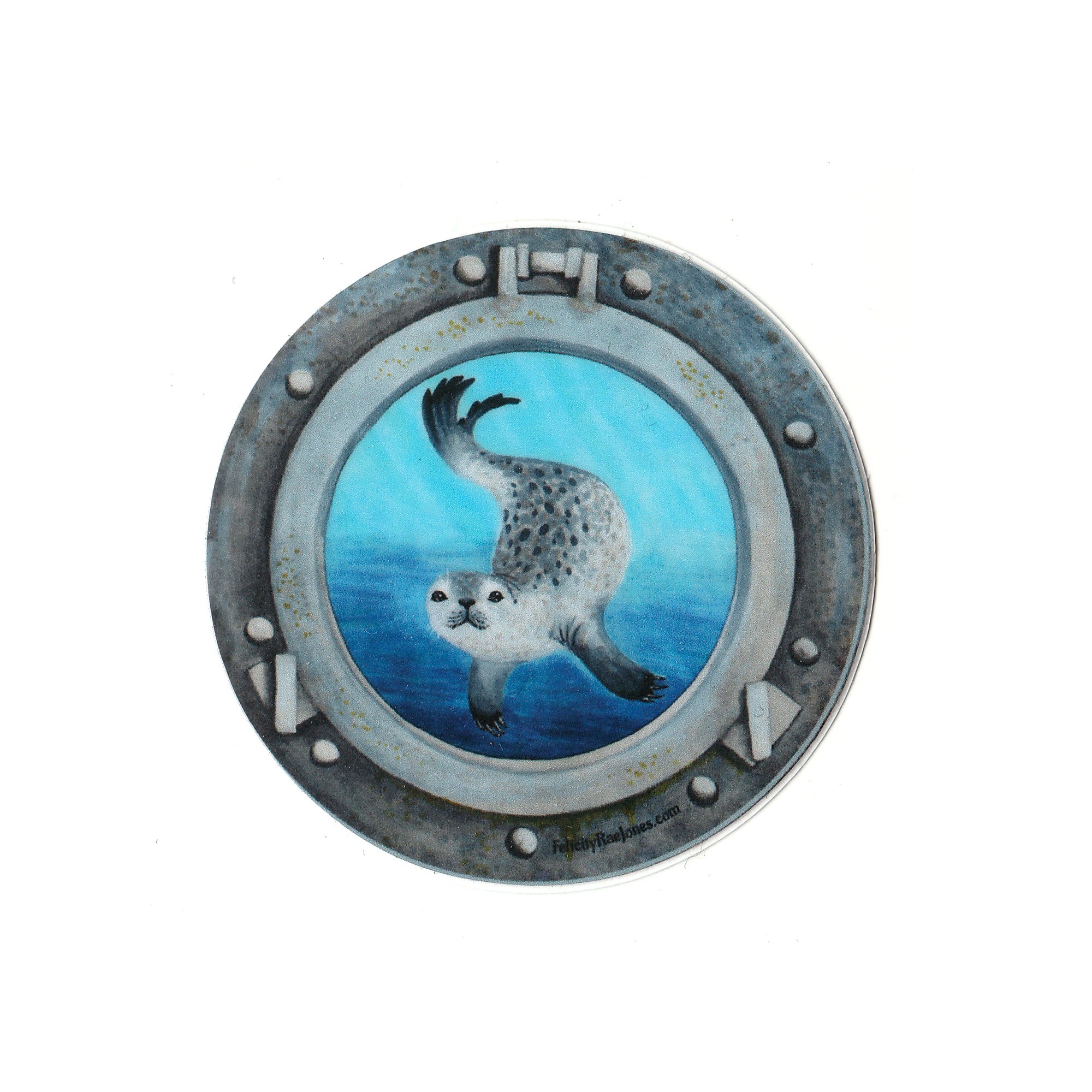 Porthole Seal Mini Sticker | alaskandesigned
