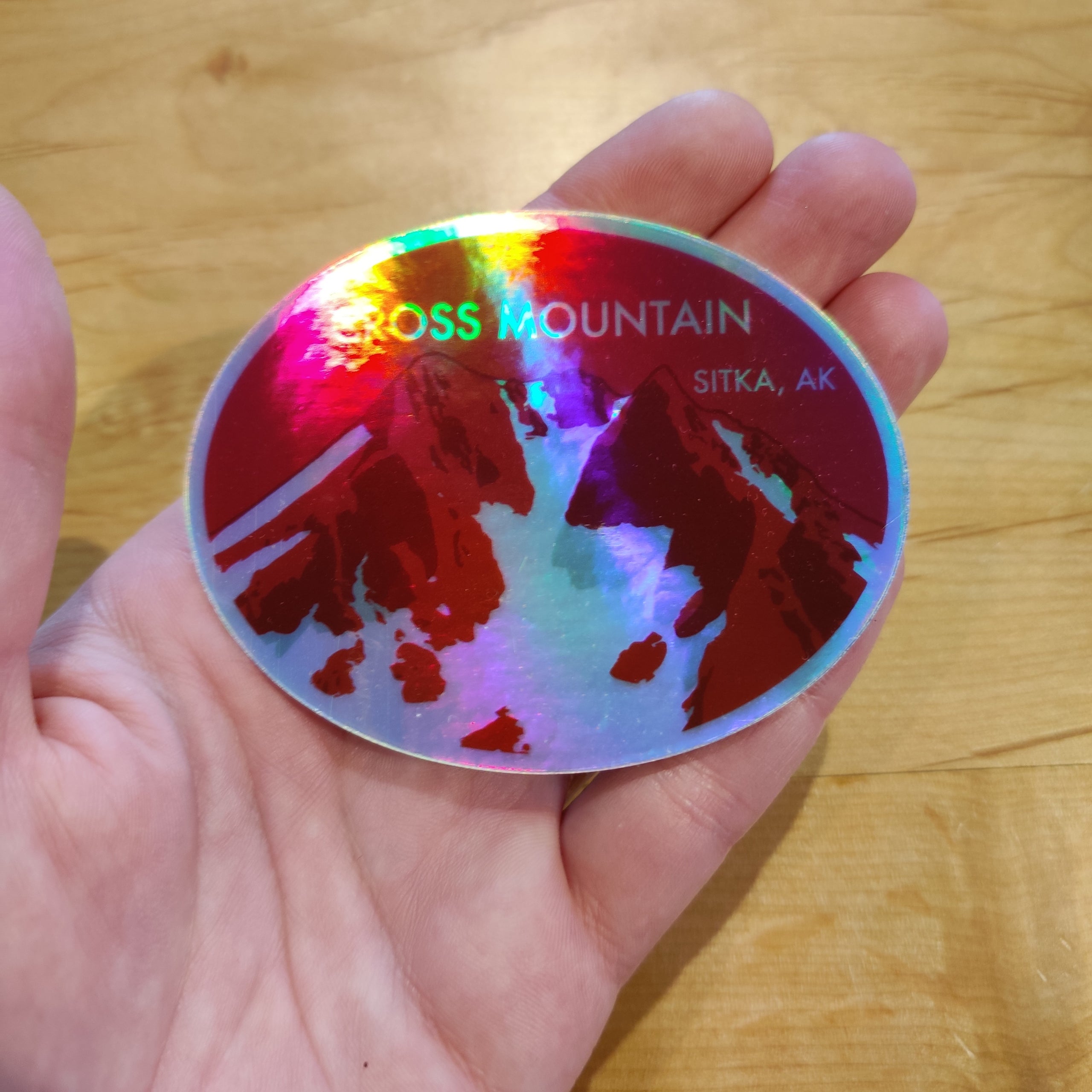 Cross Mountain Sitka AK Sticker | Alaskan Designed