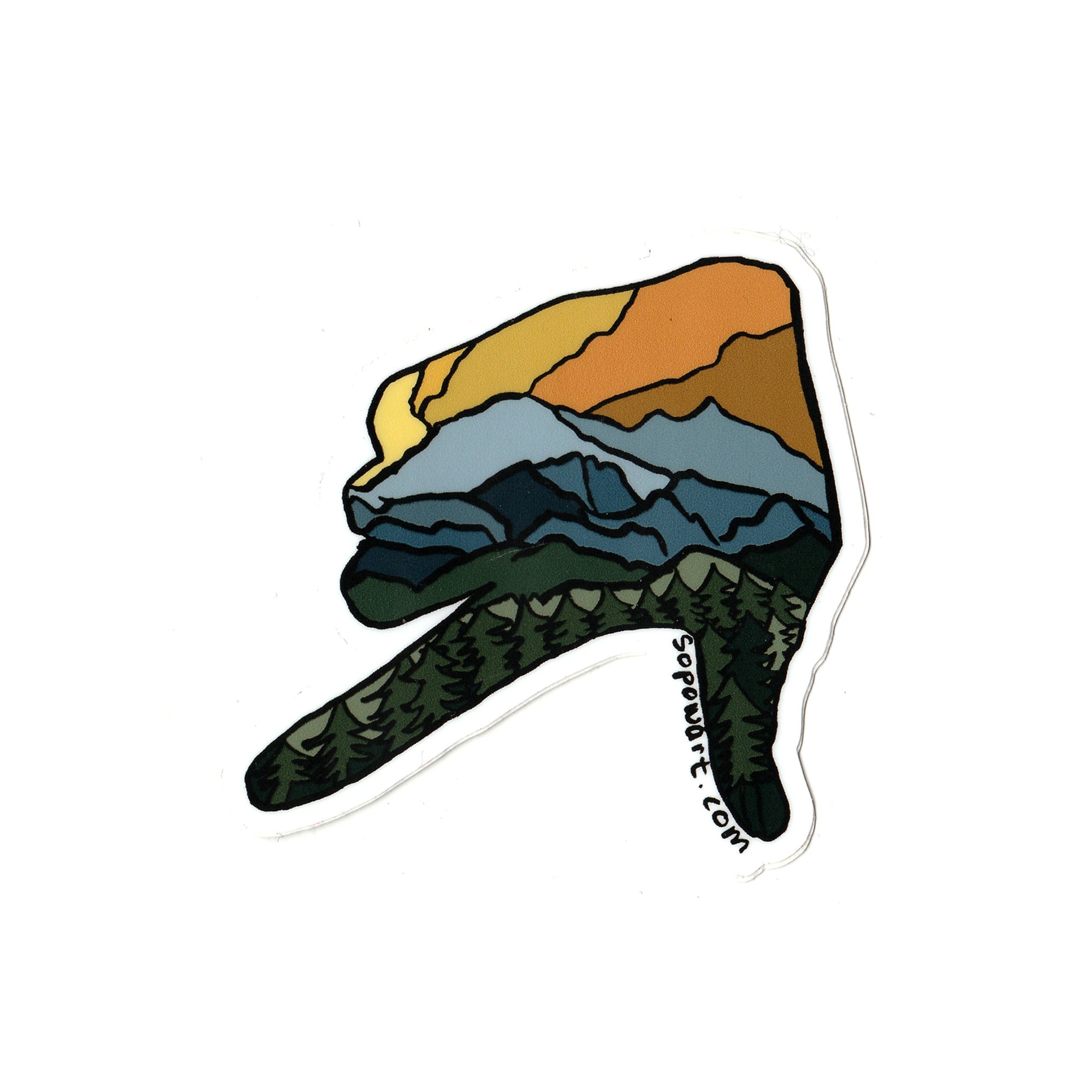 AK Hand Sign Sticker | alaskandesigned