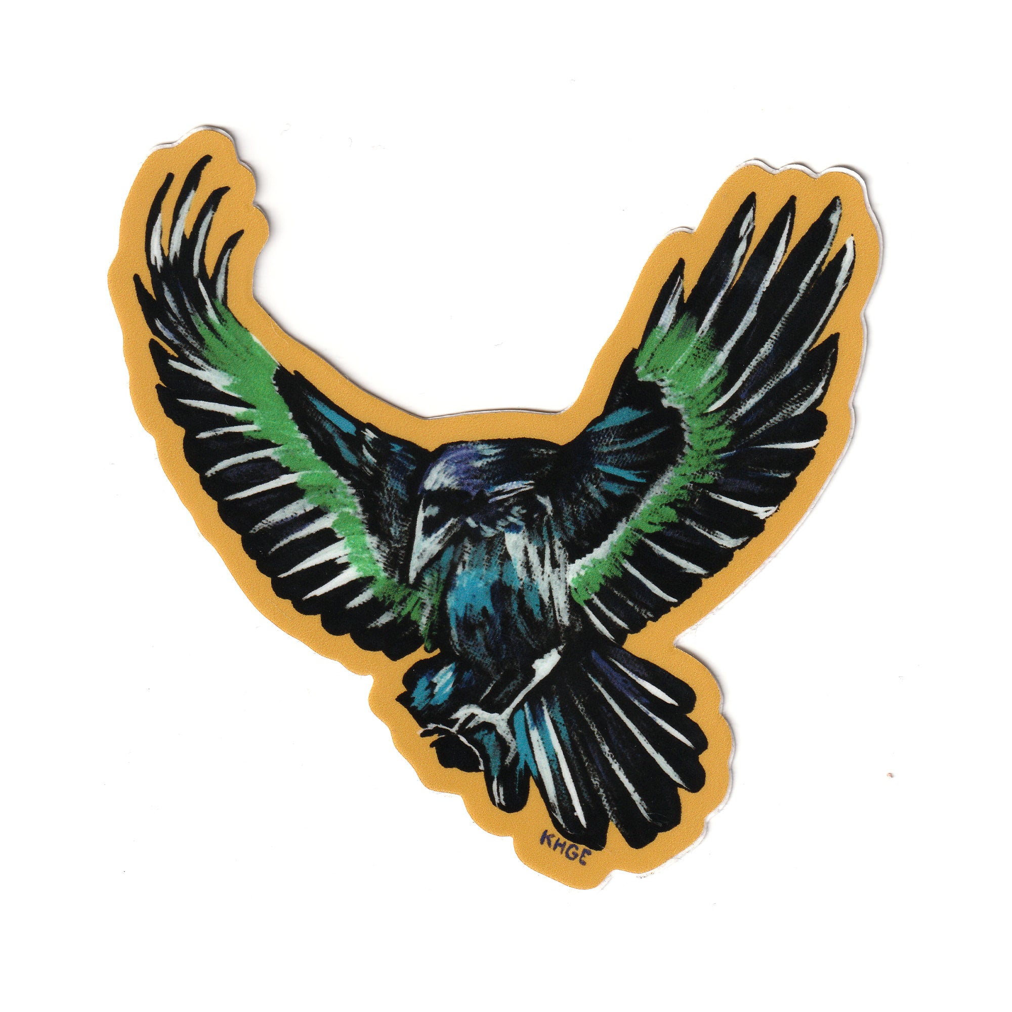 Raven Landing Sticker | Alaskan Designed