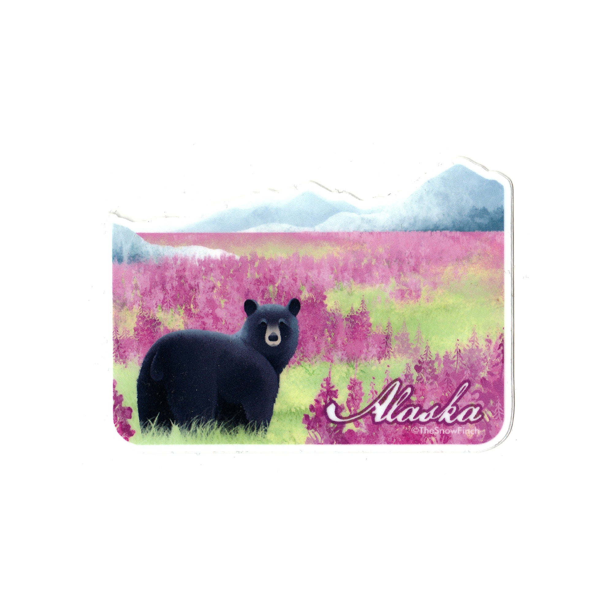 Fireweed Bear Sticker | Alaskan Designed