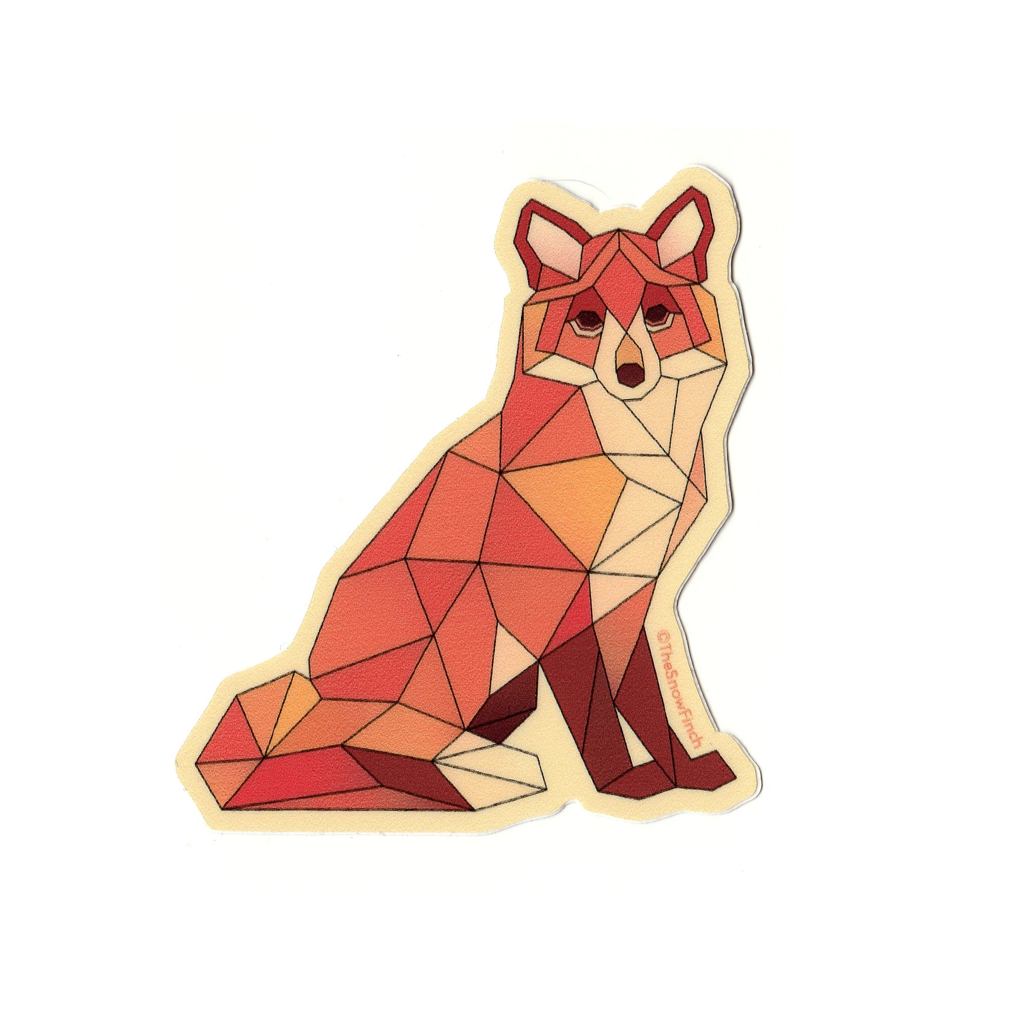Geometric Red Fox Sticker | Alaskan Designed