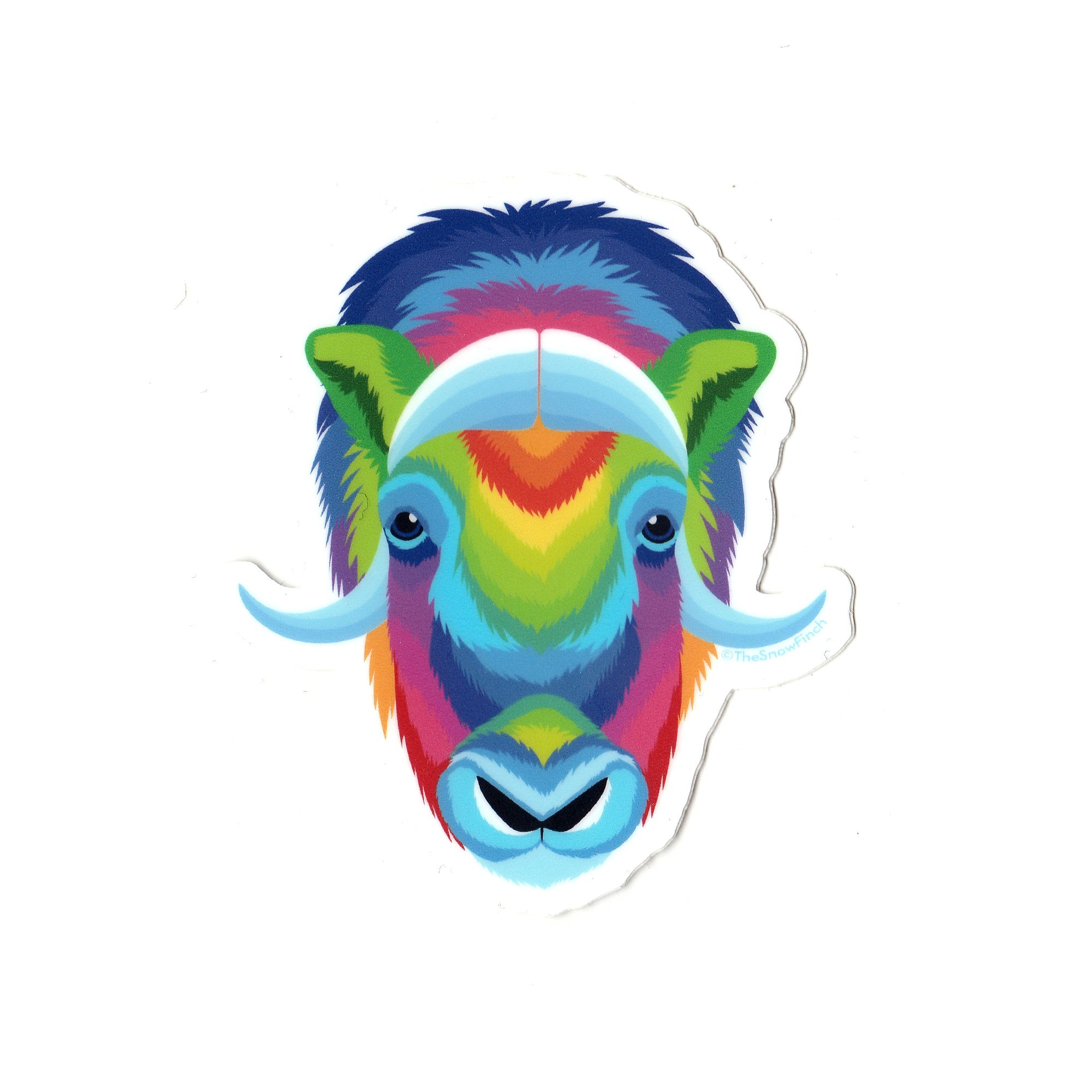 Pop Art Musk Ox Sticker | Alaskan Designed
