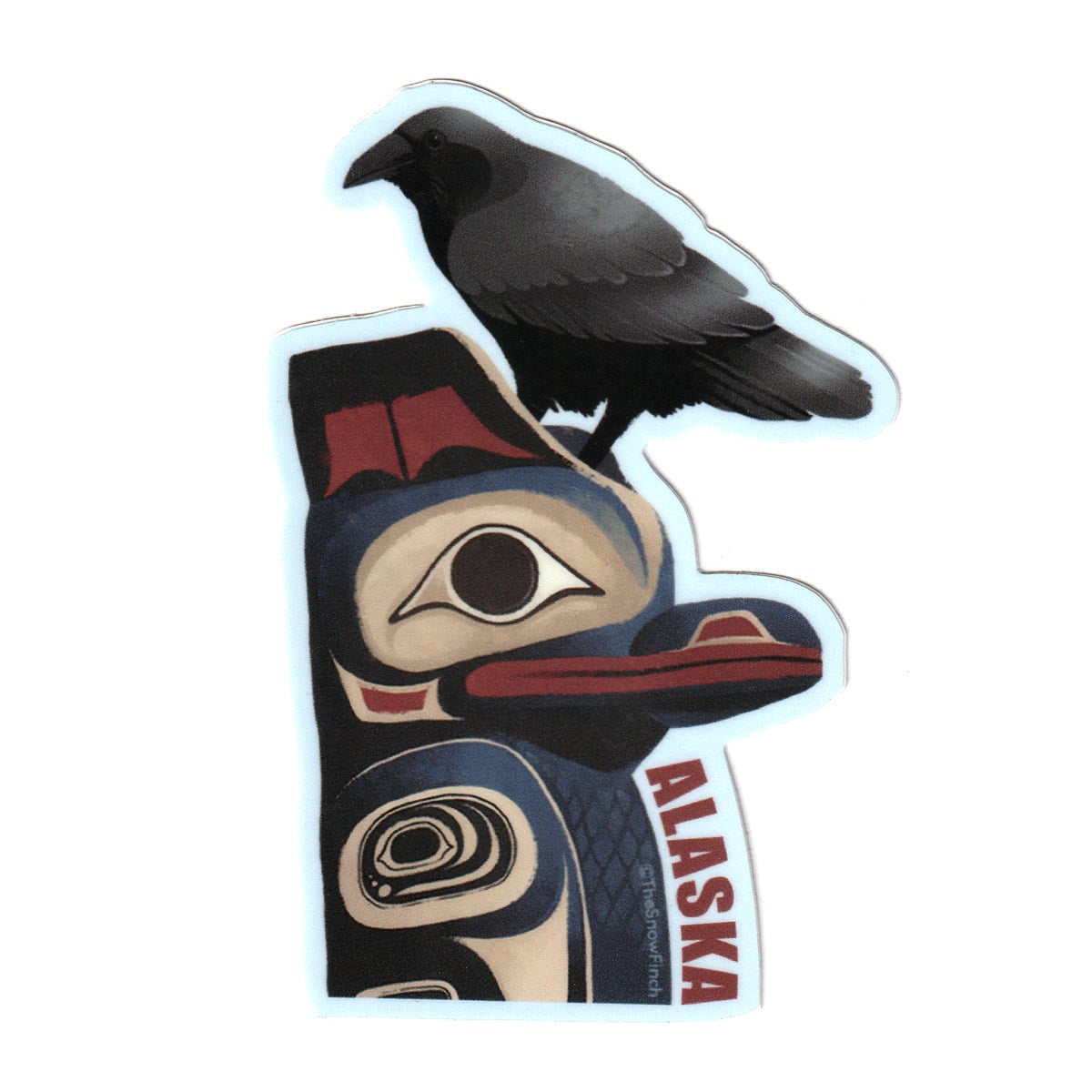 Raven Totem Sticker | Alaskan Designed