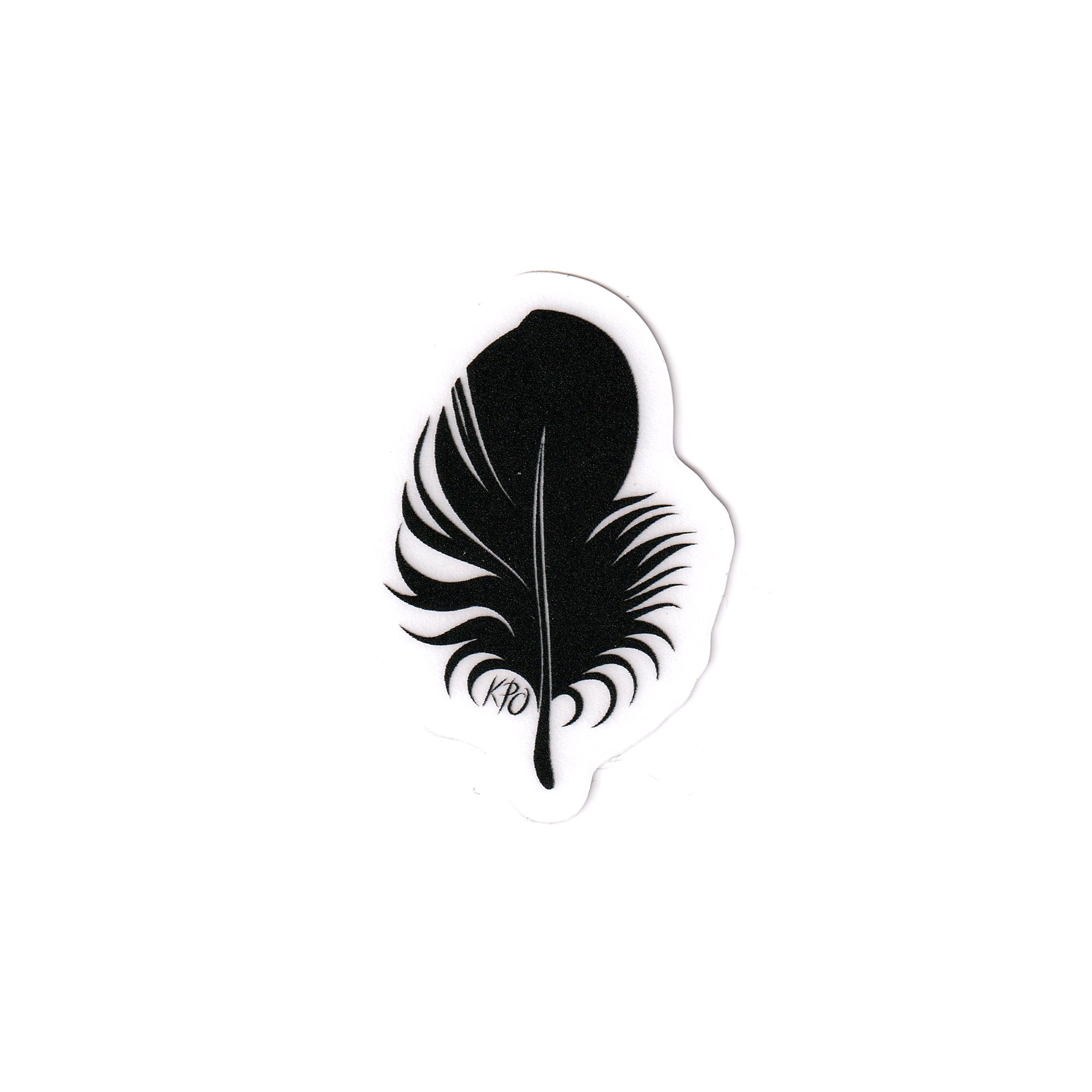 Baby Raven Feather Sticker with Clear Background | alaskandesigned