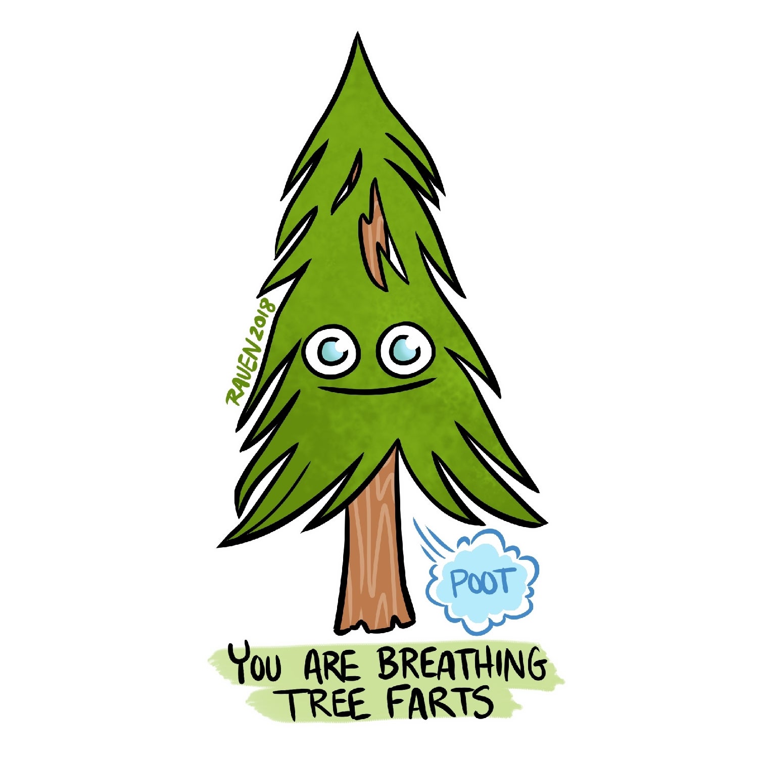Tree Farts Sticker | Alaskan Designed
